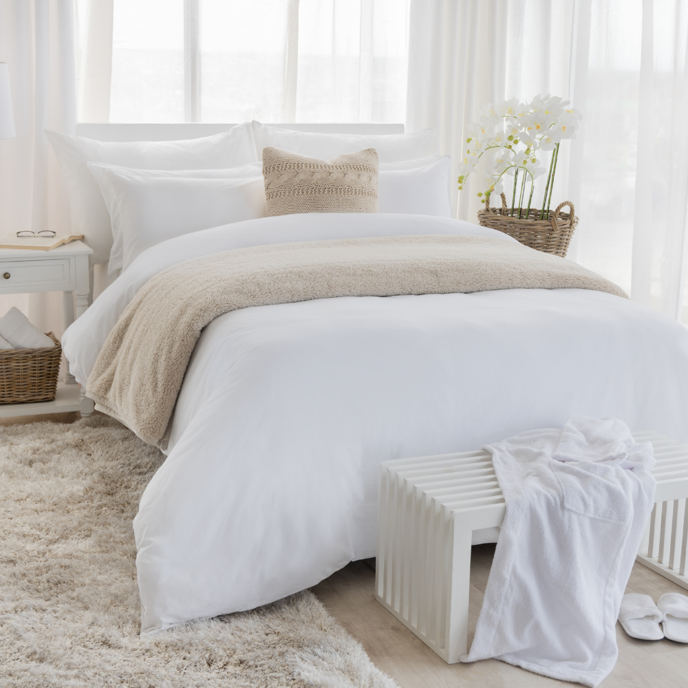 White Washed Cotton Duvet Cover Set | Volpes
